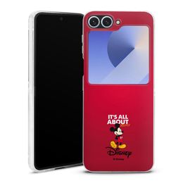 DeinDesign Galaxy Z Flip 6 Handy Hard Case Schutzh&uuml;lle transparent Smartphone Handy H&uuml;lle Official Licensed Product Disney Mouse Hard Case