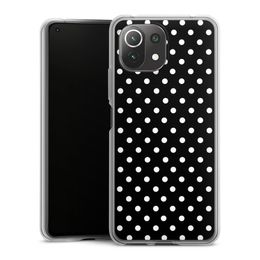 DeinDesign Xiaomi Mi 11 Lite 5G NE Handy Silikon H&uuml;lle Case transparent Handyh&uuml;lle Retro Points Polka Dots Silikon Case