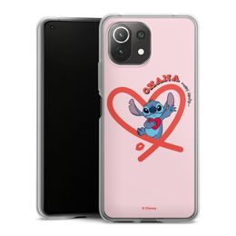 DeinDesign Xiaomi Mi 11 Lite 5G NE Handy Silikon H&uuml;lle Case transparent Handyh&uuml;lle Lilo & Stitch Heart Disney Silikon Case