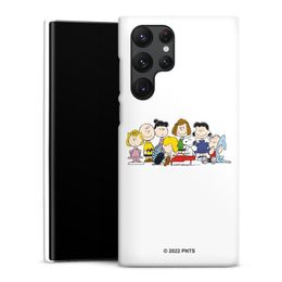 DeinDesign Galaxy S22 Ultra Handy Premium Case Smartphone Handyh&uuml;lle Schutzh&uuml;lle gl&auml;nzend Peanuts Kindheit Merchandise Premium Case