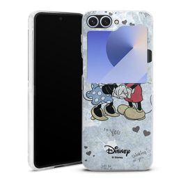 DeinDesign Galaxy Z Flip 6 Handy Hard Case Schutzh&uuml;lle transparent Smartphone Handy H&uuml;lle Vintage Disney Hard Case