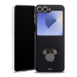 DeinDesign Galaxy Z Flip 6 Handy Hard Case Schutzh&uuml;lle transparent Smartphone Handy H&uuml;lle Minnie Mouse Muster Disney Hard Case
