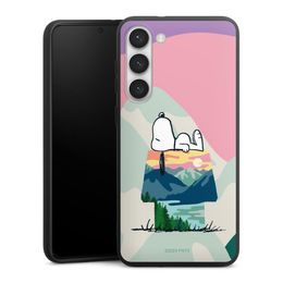 DeinDesign Galaxy S23+ Handy Premium Silikon H&uuml;lle Handyh&uuml;lle schwarz Case Official Licensed Product Peanuts Snoopy Silikon Premium Case
