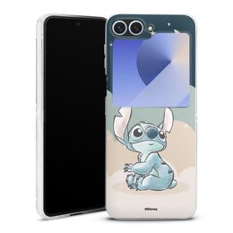 DeinDesign Galaxy Z Flip 6 Handy Hard Case Schutzh&uuml;lle transparent Smartphone Handy H&uuml;lle Lilo & Stitch Disney Moon Hard Case