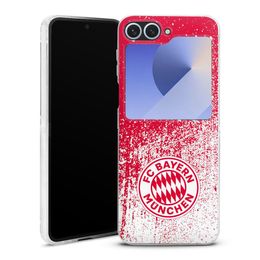 DeinDesign Galaxy Z Flip 6 Handy Hard Case Schutzh&uuml;lle transparent Smartphone Handy H&uuml;lle Fcb Official Licensed Product Fc Bayern M&uuml;nchen Hard Case