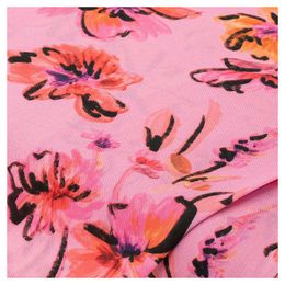 buttinette Viskose-Blusenstoff/Javanaise "Blumen", rosa-color