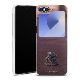 DeinDesign Galaxy Z Flip 6 Handy Hard Case Schutzh&uuml;lle transparent Smartphone Handy H&uuml;lle Baby Yoda Star Wars The Child Hard Case