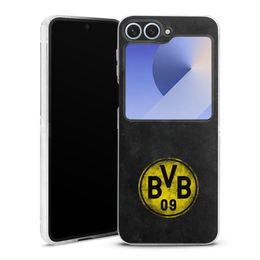 DeinDesign Galaxy Z Flip 6 Handy Hard Case Schutzh&uuml;lle transparent Smartphone Handy H&uuml;lle Borussia Dortmund Bvb Merchandise Hard Case