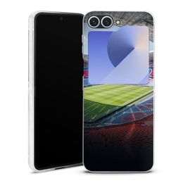 DeinDesign Galaxy Z Flip 6 Handy Hard Case Schutzh&uuml;lle transparent Smartphone Handy H&uuml;lle Fc Bayern M&uuml;nchen Stadium Fcb Hard Case