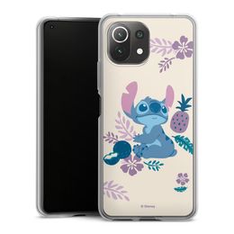 DeinDesign Xiaomi Mi 11 Lite 5G NE Handy Silikon H&uuml;lle Case transparent Handyh&uuml;lle Official Licensed Product Flowers Lilo & Stitch Silikon Case