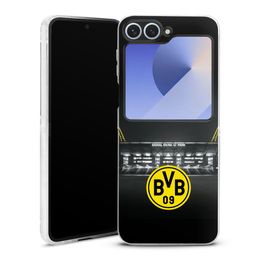 DeinDesign Galaxy Z Flip 6 Handy Hard Case Schutzh&uuml;lle transparent Smartphone Handy H&uuml;lle Borussia Dortmund Bvb Stadium Hard Case