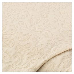 buttinette Jacquard-Jersey "Blumen", creme