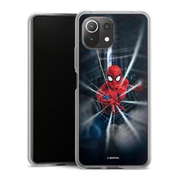 DeinDesign Xiaomi Mi 11 Lite 5G NE Handy Silikon H&uuml;lle Case transparent Handyh&uuml;lle Spiderman Marvel Kinofilm Silikon Case