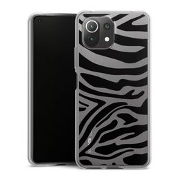 DeinDesign Xiaomi Mi 11 Lite 5G NE Handy Silikon H&uuml;lle Case transparent Handyh&uuml;lle Black Muster Silikon Case