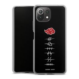 DeinDesign Xiaomi Mi 11 Lite 5G NE Handy Silikon H&uuml;lle Case transparent Handyh&uuml;lle Naruto Shippuden Akatsuki Official Licensed Product Silikon Case