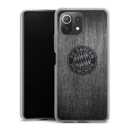 DeinDesign Xiaomi Mi 11 Lite 5G NE Handy Silikon H&uuml;lle Case transparent Handyh&uuml;lle Fc Bayern M&uuml;nchen Metallic Look Fcb Silikon Case