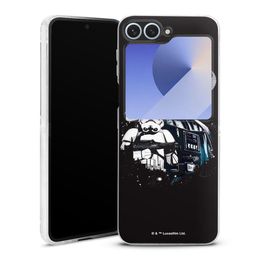 DeinDesign Galaxy Z Flip 6 Handy Hard Case Schutzh&uuml;lle transparent Smartphone Handy H&uuml;lle Movie Star Wars Weltall Hard Case