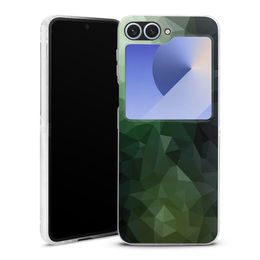 DeinDesign Galaxy Z Flip 6 Handy Hard Case Schutzh&uuml;lle transparent Smartphone Handy H&uuml;lle Mosaic Geometric Tarnmuster Hard Case