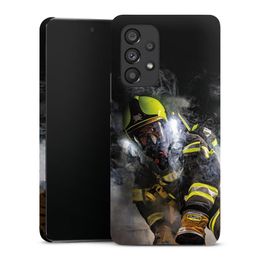 DeinDesign Galaxy A53 5G Handy Premium Case Smartphone Handyh&uuml;lle Schutzh&uuml;lle gl&auml;nzend Fire Fighter Fire Fighters Fire Premium Case