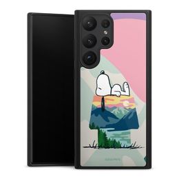 DeinDesign Galaxy S23 Ultra Handy Gallery Case Handyh&uuml;lle 9H Geh&auml;rtetes Glas R&uuml;ckseite H&uuml;lle Official Licensed Product Peanuts Snoopy Gallery Case