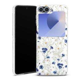 DeinDesign Galaxy Z Flip 6 Handy Hard Case Schutzh&uuml;lle transparent Smartphone Handy H&uuml;lle Muster Flowers Flower Hard Case