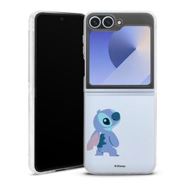 DeinDesign Galaxy Z Flip 6 Handy Hard Case Schutzh&uuml;lle transparent Smartphone Handy H&uuml;lle Merchandise Disney Lilo & Stitch Hard Case