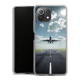DeinDesign Xiaomi Mi 11 Lite 5G NE Handy Silikon H&uuml;lle Case transparent Handyh&uuml;lle Urlaub Airplane Wanderlust Silikon Case