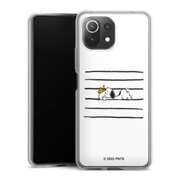 DeinDesign Xiaomi Mi 11 Lite 5G NE Handy Silikon H&uuml;lle Case transparent Handyh&uuml;lle Snoopy Dog Peanuts Silikon Case