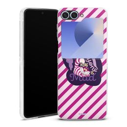 DeinDesign Galaxy Z Flip 7 FE Handy Hard Case Schutzh&uuml;lle transparent Smartphone Handy H&uuml;lle Alice In Wonderland Disney Grinning Cat Hard Case