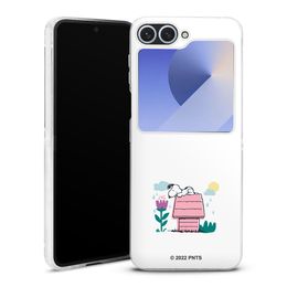 DeinDesign Galaxy Z Flip 6 Handy Hard Case Schutzh&uuml;lle transparent Smartphone Handy H&uuml;lle Official Licensed Product Snoopy Dog Hard Case
