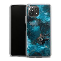 DeinDesign Xiaomi Mi 11 Lite 5G NE Handy Silikon H&uuml;lle Case transparent Handyh&uuml;lle Ocean Marble Blue Silikon Case