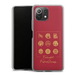 DeinDesign Xiaomi Mi 11 Lite 5G NE Handy Silikon H&uuml;lle Case transparent Handyh&uuml;lle Fc Bayern M&uuml;nchen Merchandise Fcb 125 Jahre Silikon Case