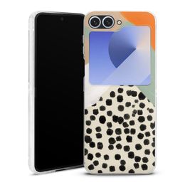 DeinDesign Galaxy Z Flip 7 FE Handy Hard Case Schutzh&uuml;lle transparent Smartphone Handy H&uuml;lle Abstract Kunst Boho Hard Case