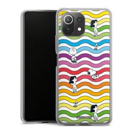 DeinDesign Xiaomi Mi 11 Lite 5G NE Handy Silikon H&uuml;lle Case transparent Handyh&uuml;lle Snoopy Muster Peanuts Silikon Case