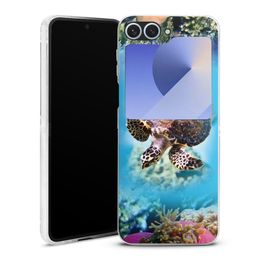 DeinDesign Galaxy Z Flip 6 Handy Hard Case Schutzh&uuml;lle transparent Smartphone Handy H&uuml;lle Animals Ocean Turtle Hard Case