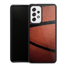 DeinDesign Galaxy A53 5G Handy Gallery Case Handyh&uuml;lle 9H Geh&auml;rtetes Glas R&uuml;ckseite H&uuml;lle Ball Sports Basketball Gallery Case