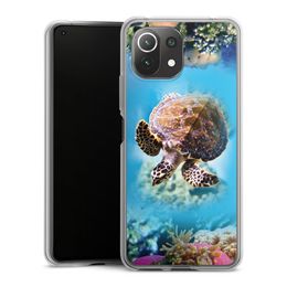 DeinDesign Xiaomi Mi 11 Lite 5G NE Handy Silikon H&uuml;lle Case transparent Handyh&uuml;lle Animals Ocean Turtle Silikon Case