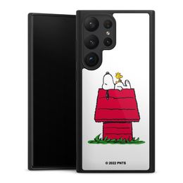 DeinDesign Galaxy S23 Ultra Handy Gallery Case Handyh&uuml;lle 9H Geh&auml;rtetes Glas R&uuml;ckseite H&uuml;lle Snoopy Peanuts Official Licensed Product Gallery Case