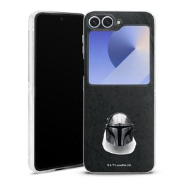 DeinDesign Galaxy Z Flip 6 Handy Hard Case Schutzh&uuml;lle transparent Smartphone Handy H&uuml;lle The Mandalorian Official Licensed Product Star Wars Hard Case
