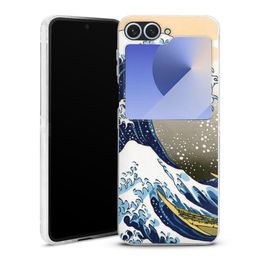 DeinDesign Galaxy Z Flip 7 FE Handy Hard Case Schutzh&uuml;lle transparent Smartphone Handy H&uuml;lle Die Gro&szlig;e Welle Vor Kanagawa Katsushika Hokusai Kunst Hard Case