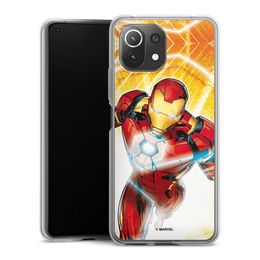 DeinDesign Xiaomi Mi 11 Lite 5G NE Handy Silikon H&uuml;lle Case transparent Handyh&uuml;lle Fire Iron Man Marvel Silikon Case