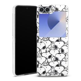 DeinDesign Galaxy Z Flip 7 FE Handy Hard Case Schutzh&uuml;lle transparent Smartphone Handy H&uuml;lle Muster Snoopy Peanuts Hard Case