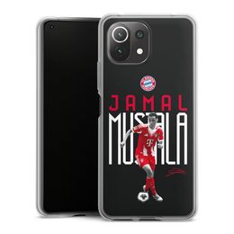 DeinDesign Xiaomi Mi 11 Lite 5G NE Handy Silikon H&uuml;lle Case transparent Handyh&uuml;lle Official Licensed Product Jamal Musiala Fc Bayern M&uuml;nchen Silikon Case