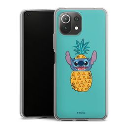 DeinDesign Xiaomi Mi 11 Lite 5G NE Handy Silikon H&uuml;lle Case transparent Handyh&uuml;lle Pineapple Lilo & Stitch Disney Silikon Case
