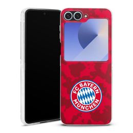 DeinDesign Galaxy Z Flip 7 FE Handy Hard Case Schutzh&uuml;lle transparent Smartphone Handy H&uuml;lle Camouflage Fc Bayern M&uuml;nchen Fcb Hard Case