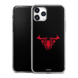 DeinDesign iPhone 11 Pro Handy Slim Case Silikon Handyh&uuml;lle transparent H&uuml;lle extra d&uuml;nn Marvel Logo Spiderman Silikon Slim Case