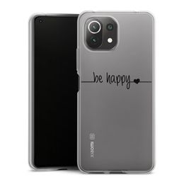 DeinDesign Xiaomi Mi 11 Lite 5G NE Handy Silikon H&uuml;lle Case transparent Handyh&uuml;lle Happiness Motiv Ohne Hintergrund Statement Silikon Case