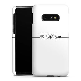 DeinDesign Galaxy S10e Handy Premium Case Smartphone Handyh&uuml;lle Schutzh&uuml;lle matt Statement Happiness Sayings Premium Case
