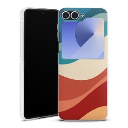 DeinDesign Galaxy Z Flip 7 FE Handy Hard Case Schutzh&uuml;lle transparent Smartphone Handy H&uuml;lle Colour Wave Ombre Hard Case