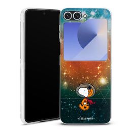 DeinDesign Galaxy Z Flip 6 Handy Hard Case Schutzh&uuml;lle transparent Smartphone Handy H&uuml;lle Official Licensed Product Astronaut Snoopy Hard Case